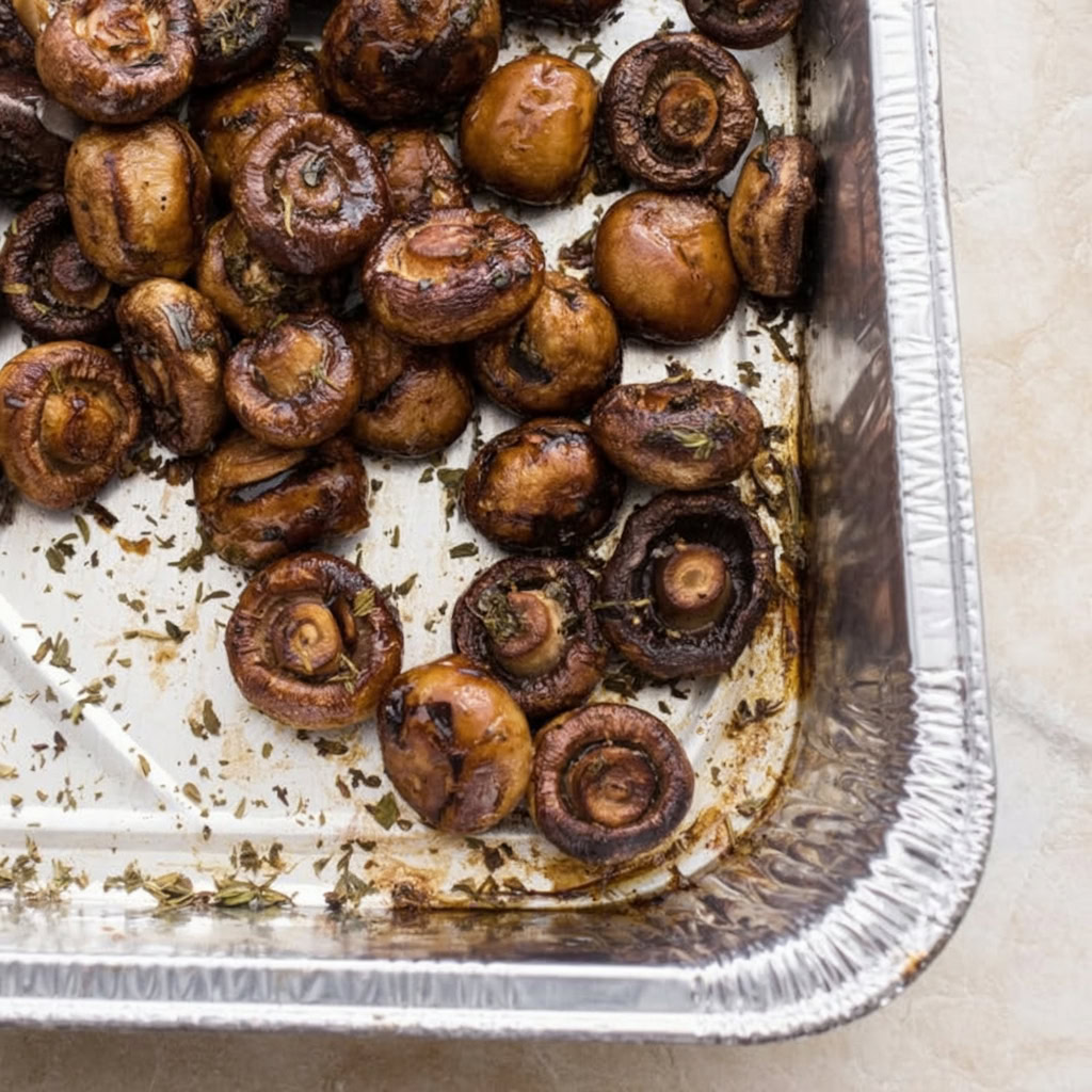 Grilled Button Mushrooms Recipe - June Arthurs